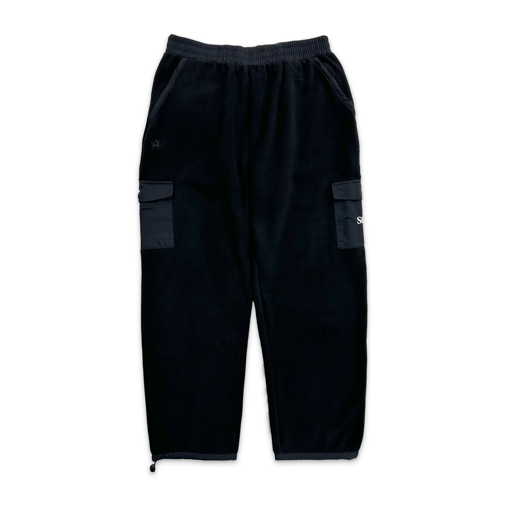 Cargo Pocket Fleece Pants "Black"