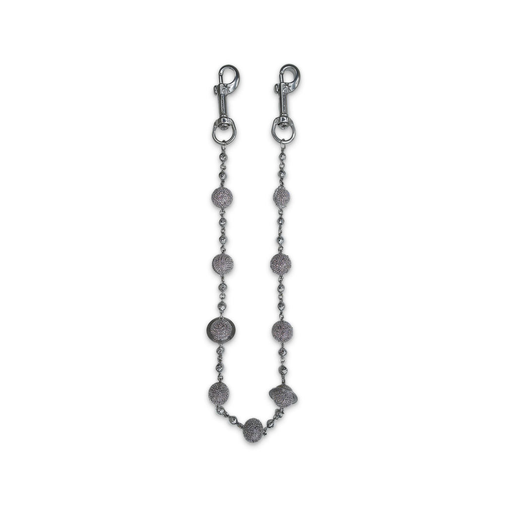 White Solar System Wallet Chain - Large Planets
