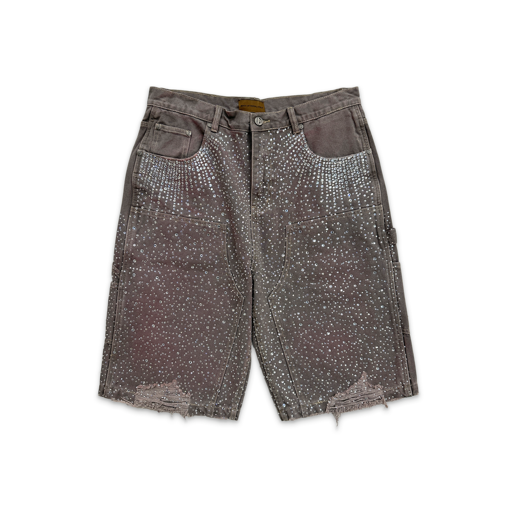 Redial 20k Diamond Jorts "Washed Brown"