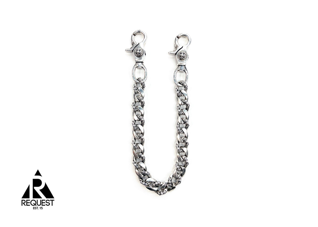 Fancy Link Cuban Wallet Chain Double Claw ".925 Silver"
