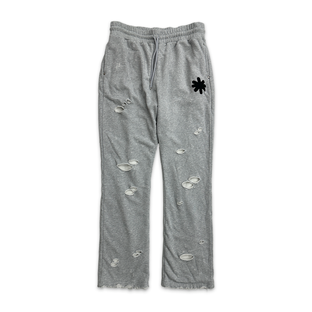 Distressed Classic Logo Sweatpants "Grey"