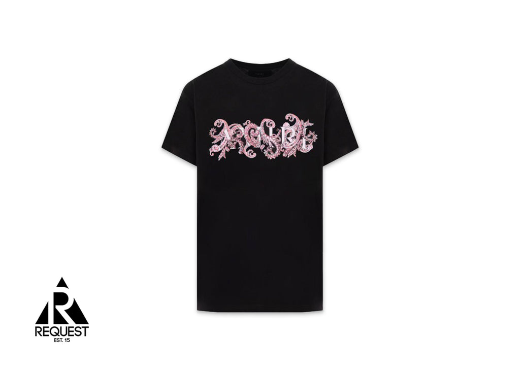 Core Logo Paisley All Over Tee "Black/Red"