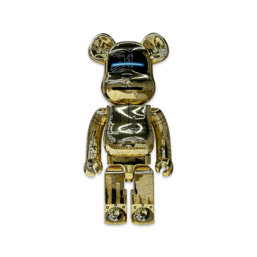 BAPE x Hajime Sorayama Baby Milo Bearbrick 1000% "Gold Chrome"