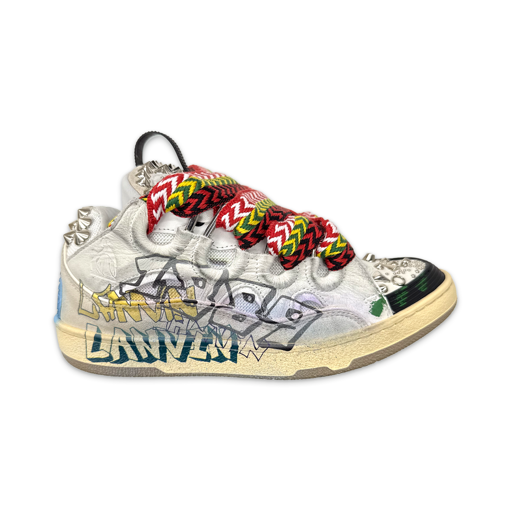 Curb Studded Sneaker "Graffiti"
