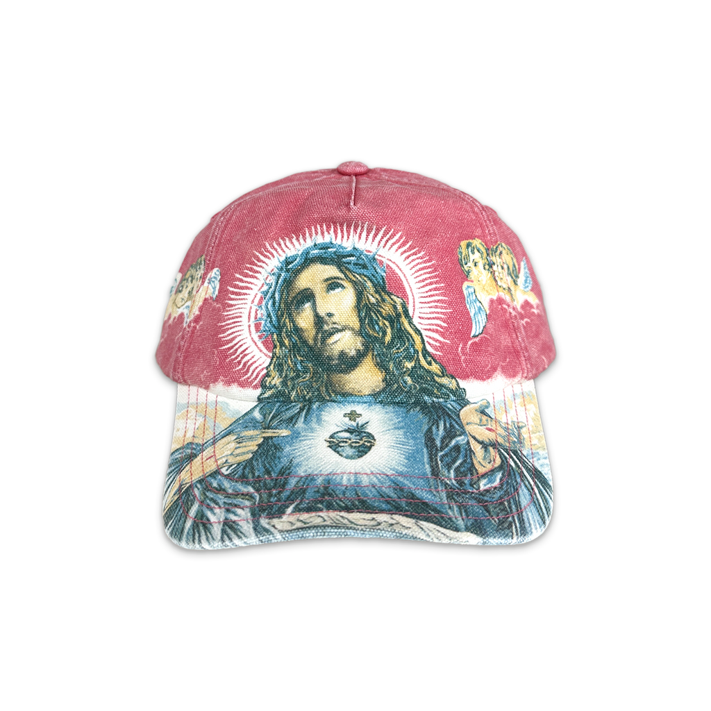 Jesus 5-Panel Hat FW25 "Light Red"