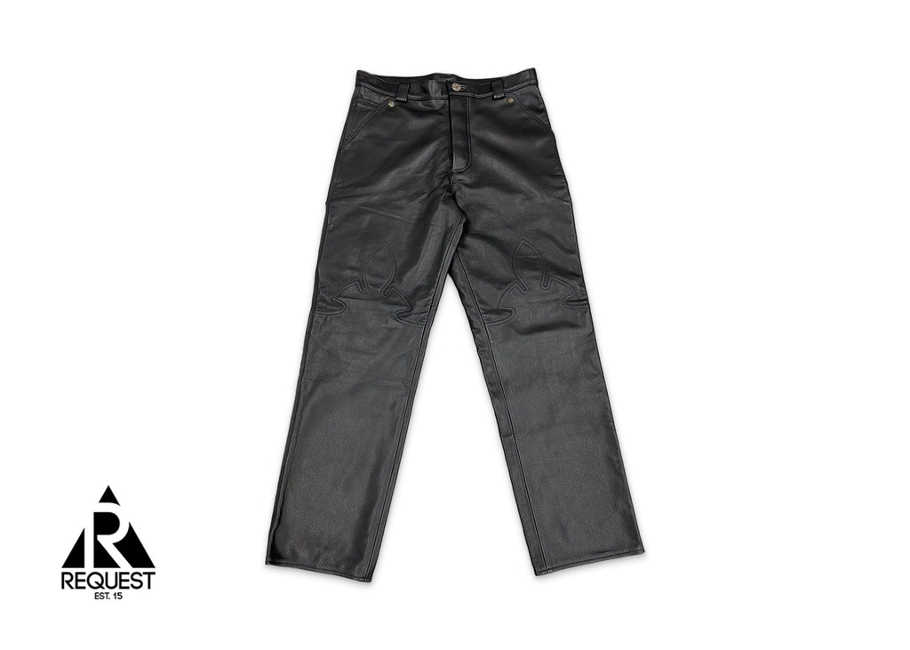 Le Fleur Leather Carpenter Pant "Black"
