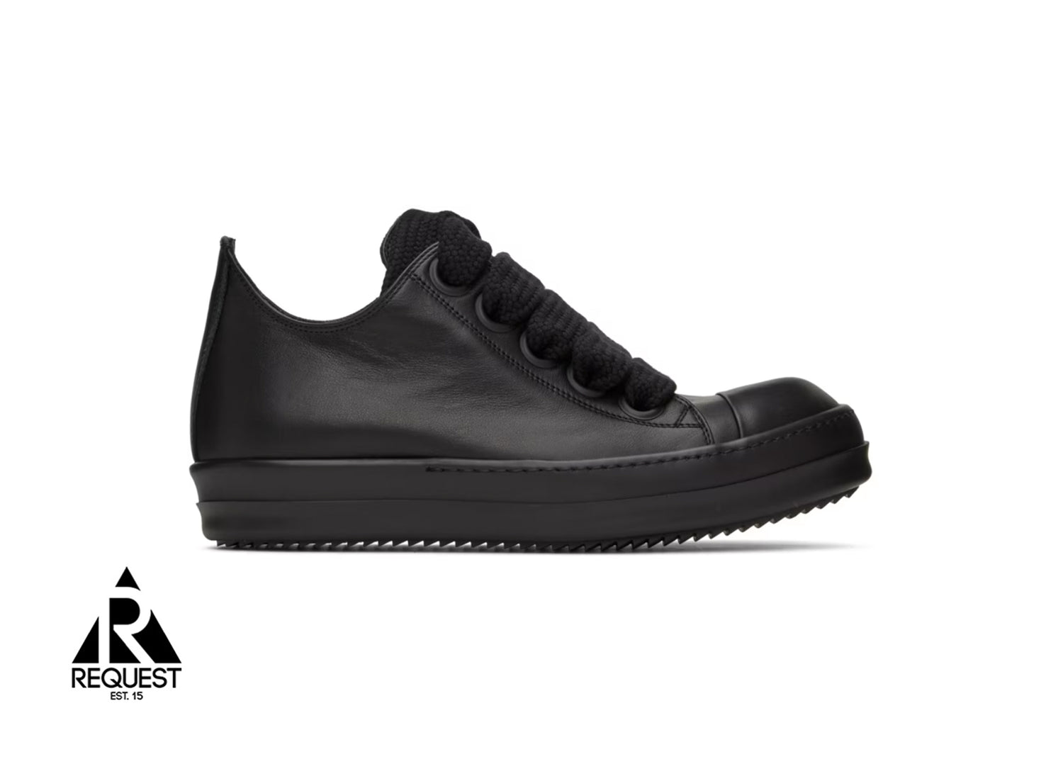 Jumbo Lace Leather Ramones Low "Triple Black"