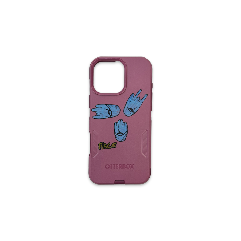 Otter Box Hand Drawn iPhone 16 Pro Max Case "Pink/Burgundy"