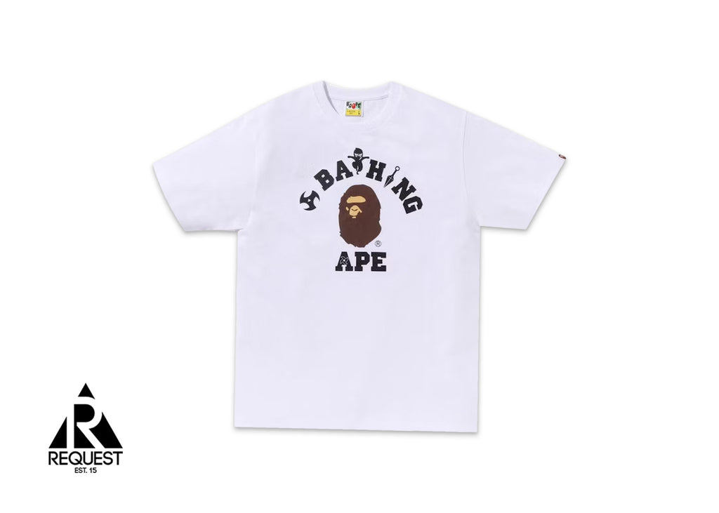 BAPE Ninja College Tee "White"