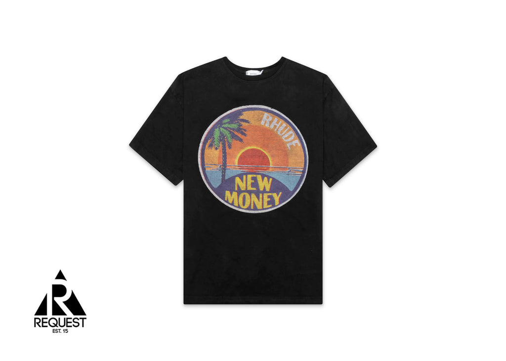 New Money Sunset Tee “Vintage Black”