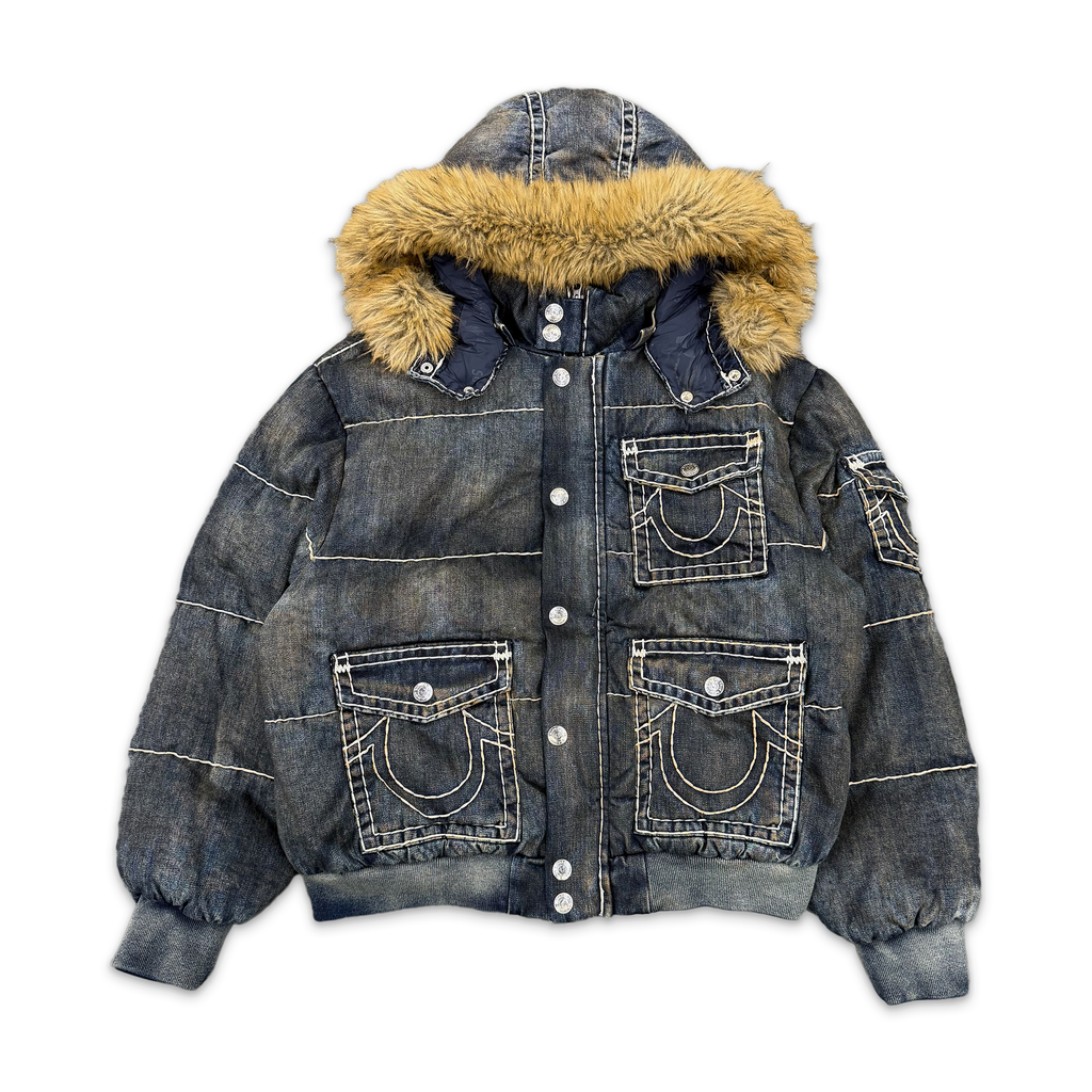 True Religion Puffer Jacket FW25 "Dirty Indigo"
