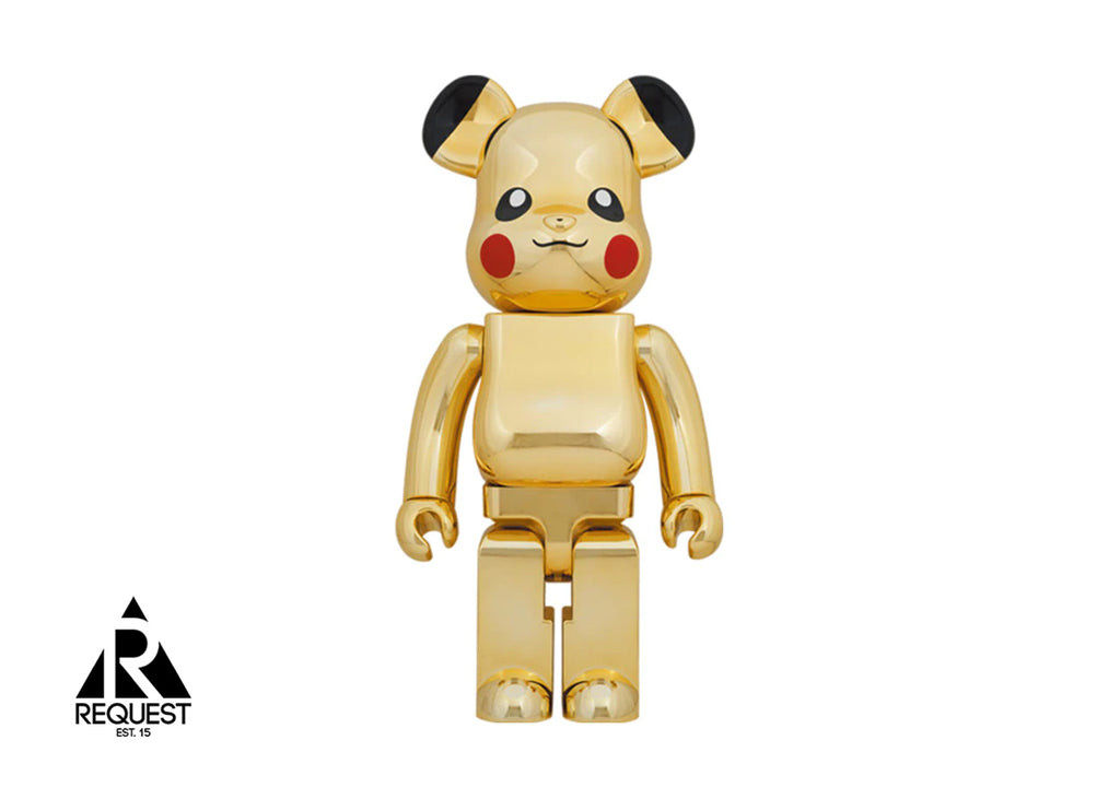Bearbrick 1000% "PIKACHU GOLD CHROME"